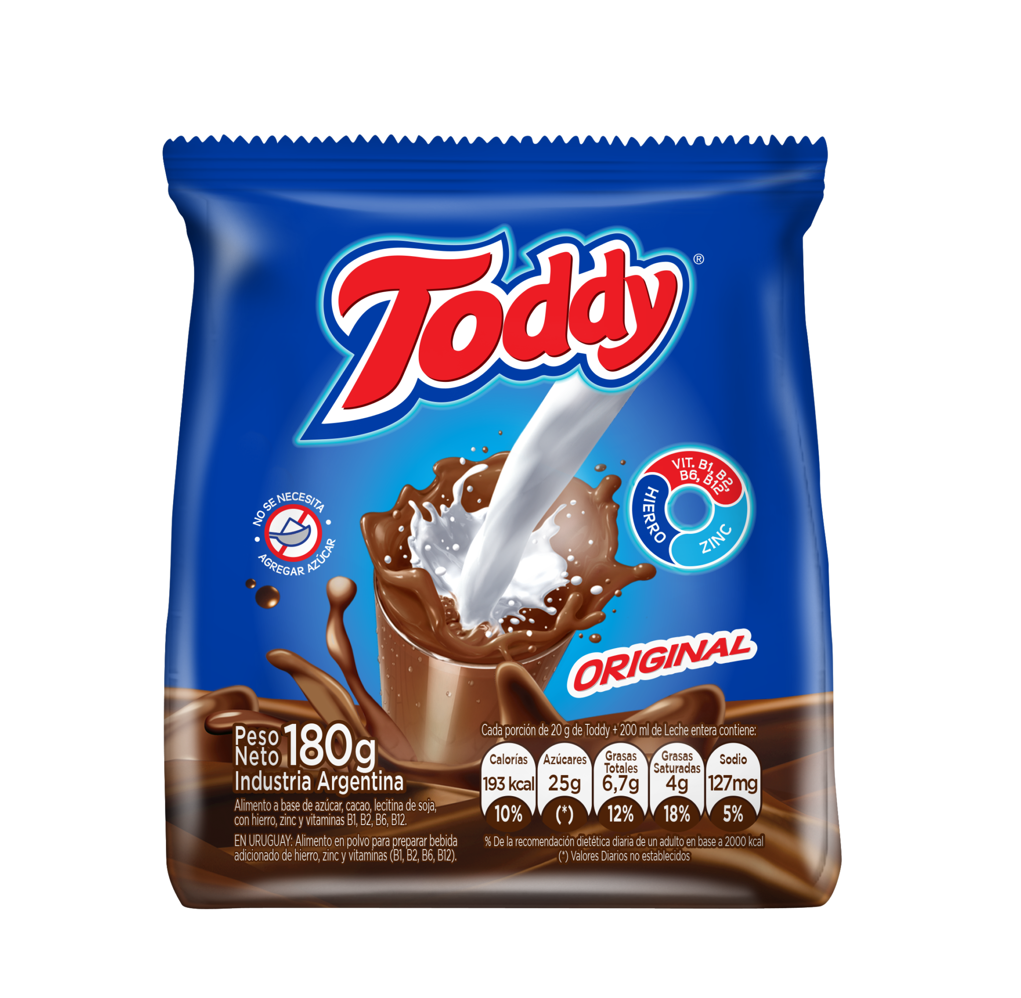 TODDY CACAO EN POLVO ORIGINAL 12u x 180g X 180 GRS SKU: 2340 ...